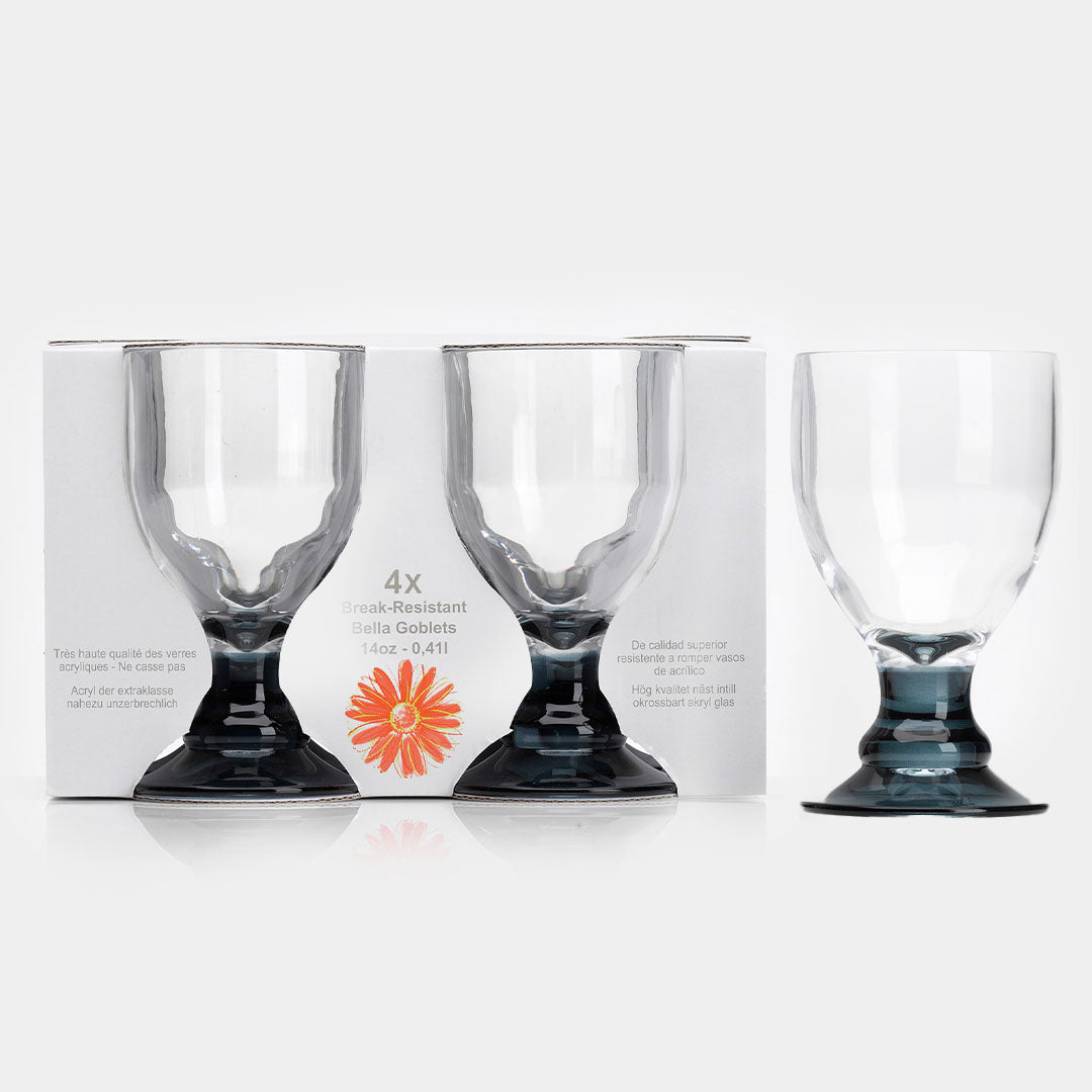 Flamefield Acrylic Smoked Bella Goblet
